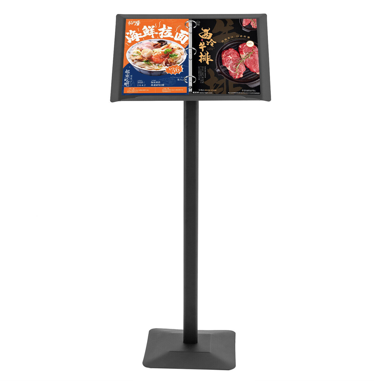 Menu Stand Floor Poster Stand Foyer Pedestal Sign Holder Business Menu ...