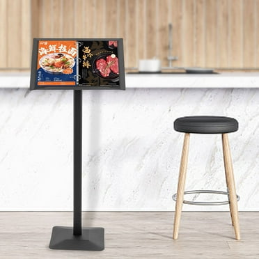 M&T Displays Contemporary Desktop Menu Holder with Chalkboard, Portrait ...