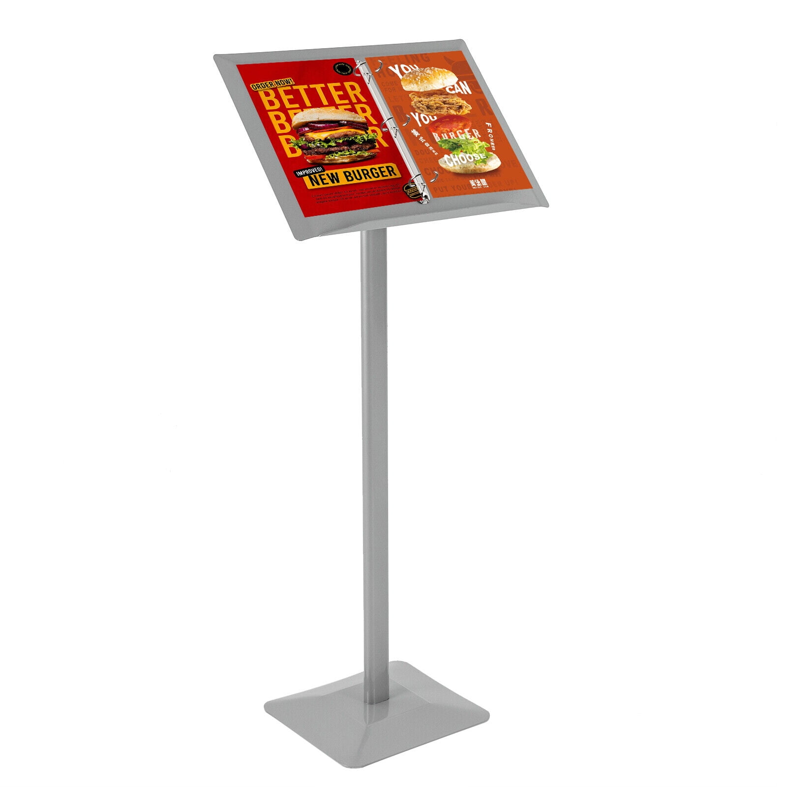 Menu Stand Floor Poster Stand Foyer Pedestal Sign Holder Business Menu ...