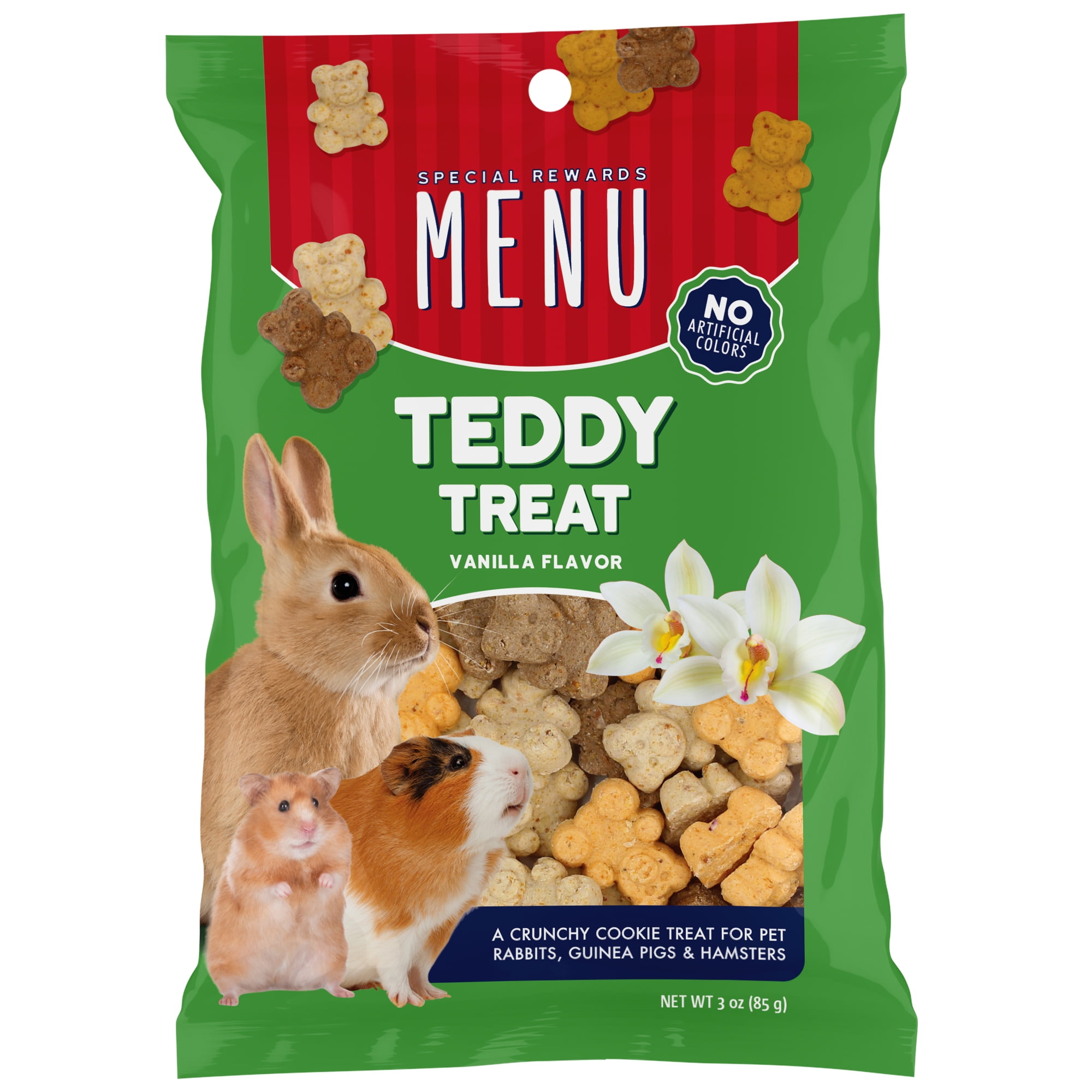 MENU Teddy Treat 3oz - Sweet Food Cookies for Small Pets, Oven-Baked ...