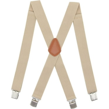 SuspenderStore Solid Colors X-Back Suspenders - 1-Inch Wide Elastic ...