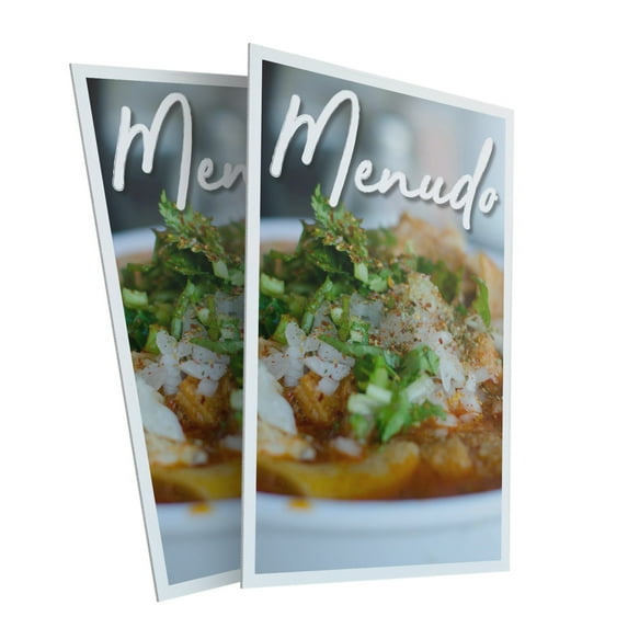 Menudo (2-Pack) 24 Inch x 36 Inch Plastic Signs | Sign Insert 4mm ...