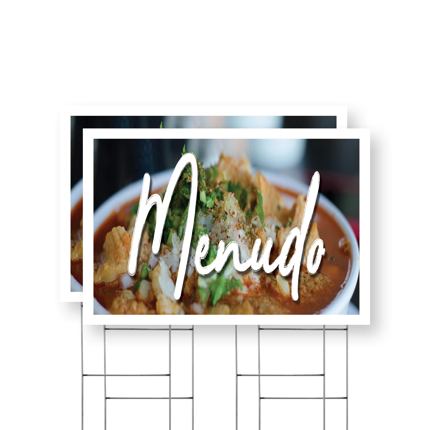 Menudo Yard Sign 2 Pack of 24 Inch x 36 Inch Double Sided Weatherproof ...