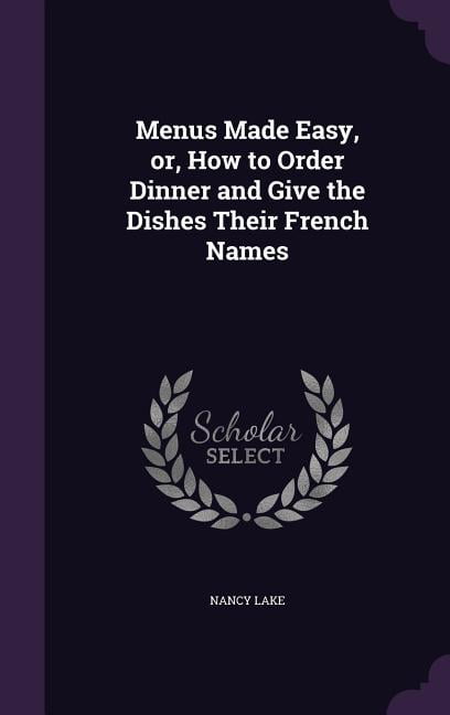 Menus Dinner