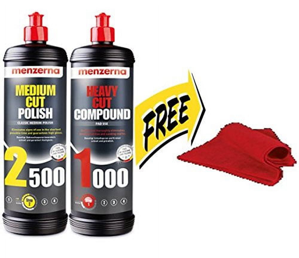 Menzerna Polishing Kit - 2500 Medium Cut Polish, 1000 Heavy Cut ...