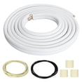Meoldis 25 FT Mini Split Line Set - Insulated HVAC Copper Tube with ...
