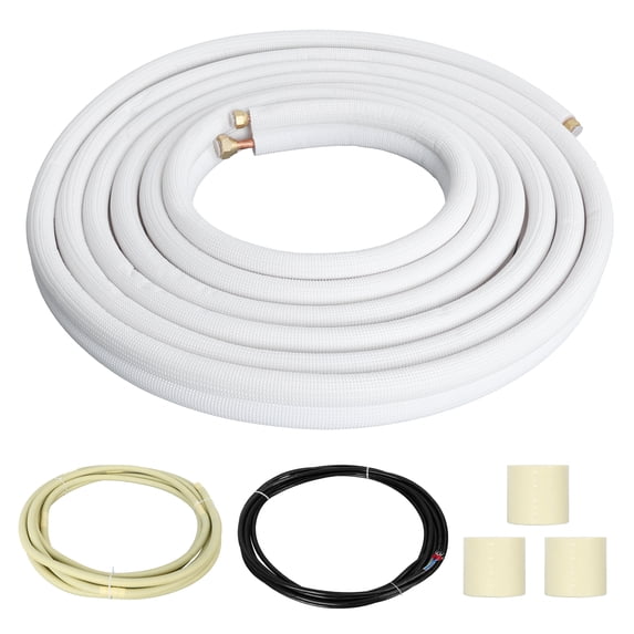 Meoldis 25 FT Mini Split Line Set - Insulated HVAC Copper Tube with ...