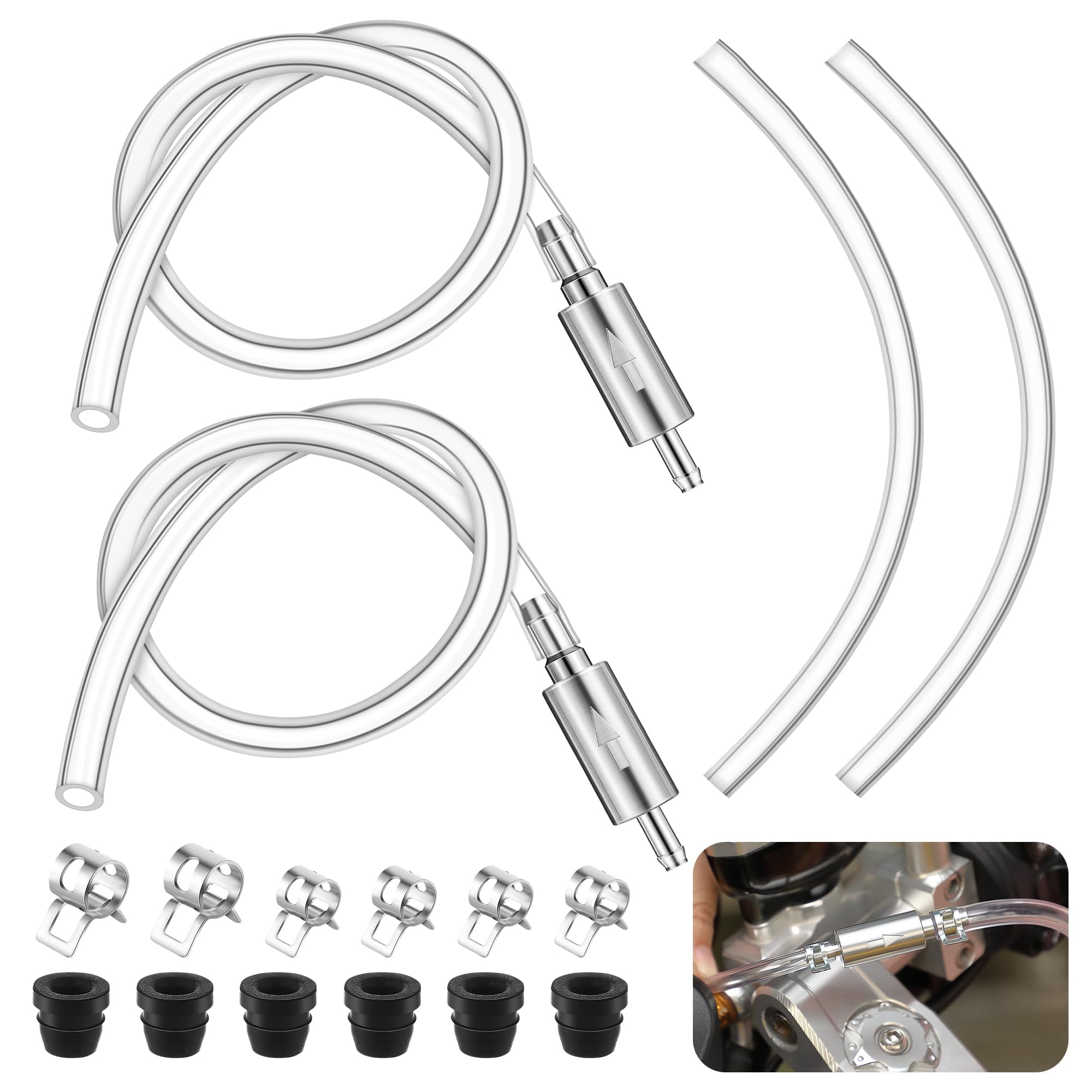 Meonum 2 Pack Brake Bleeder Hose, Motorcycle Brake Bleeder Kit with 6 ...