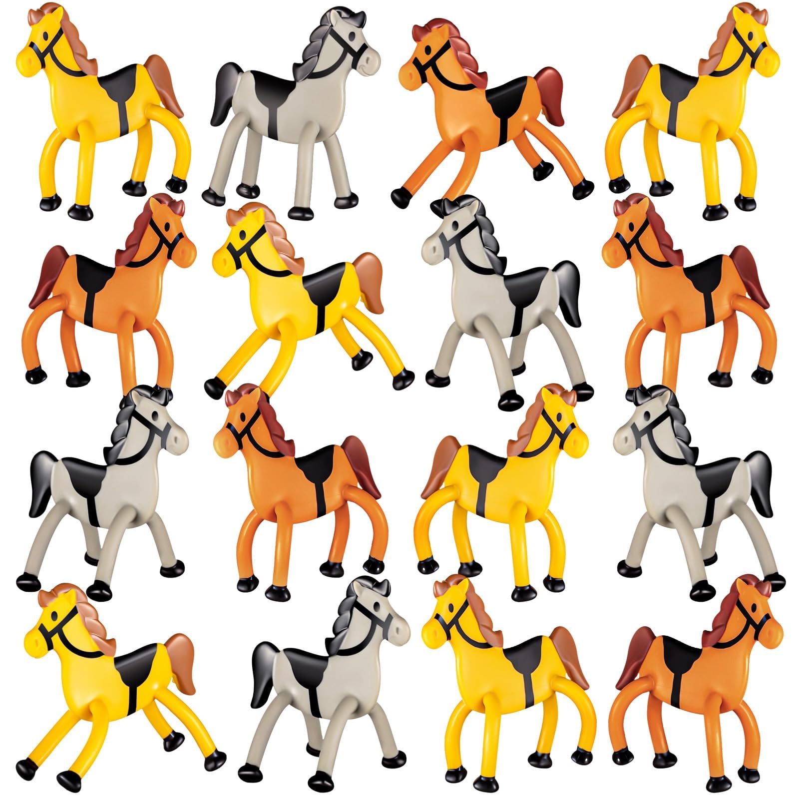 Meooeck Horse Party Favors Bendable Horses Toys Cowboy Party ...