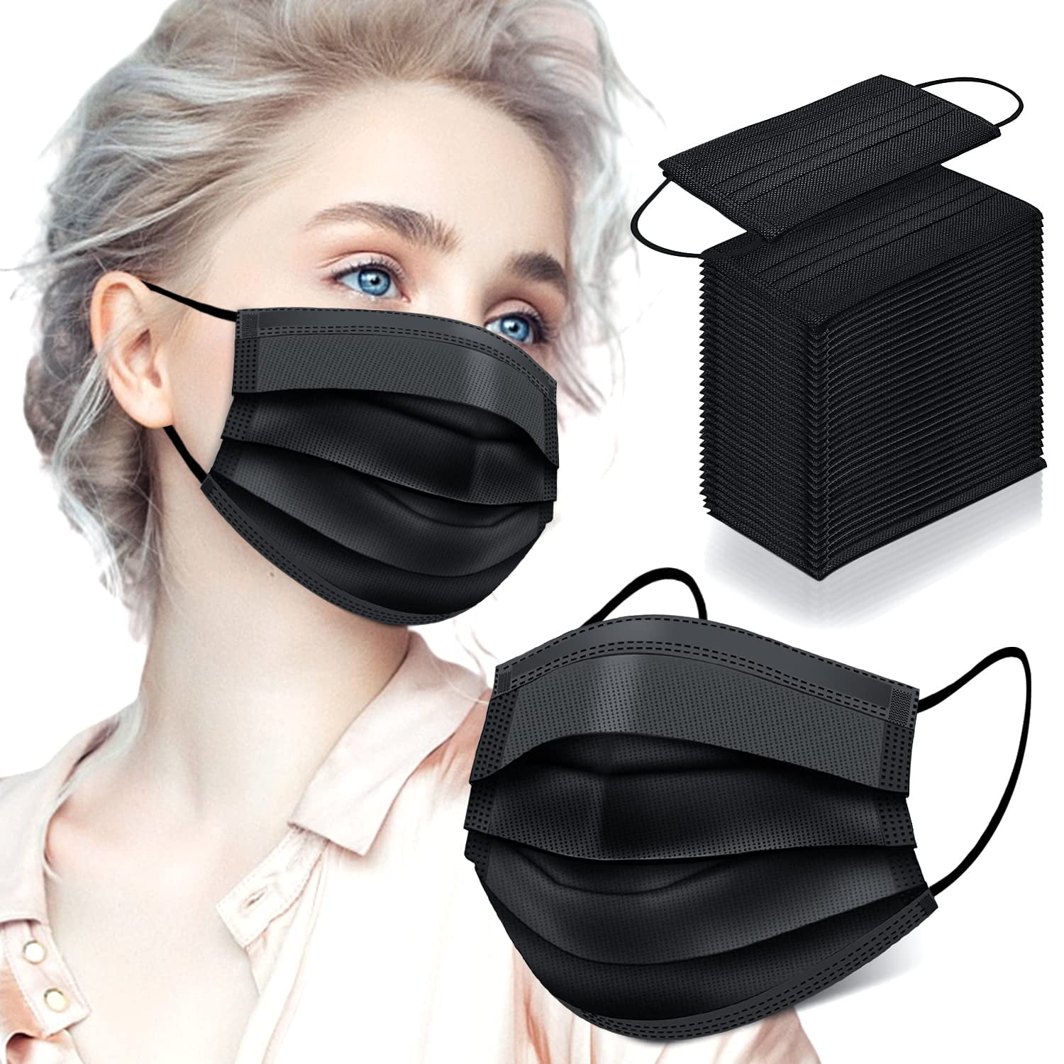Meottam 50 Pack Disposable Earloop Face Masks - Walmart.com