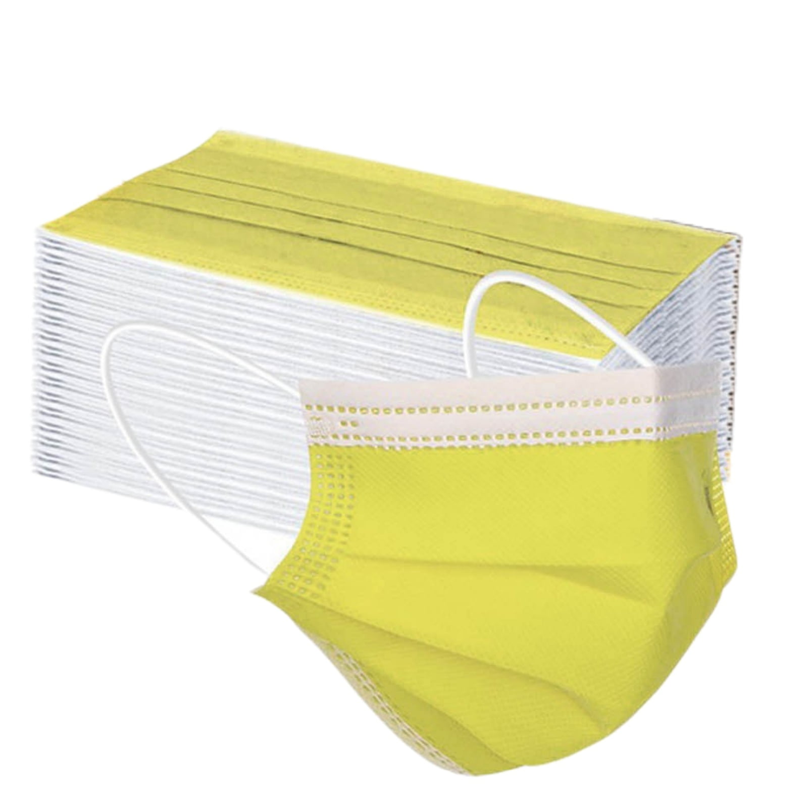 Meottam 50 Pack Disposable Face Masks for Adults, 3-Ply Masks with ...