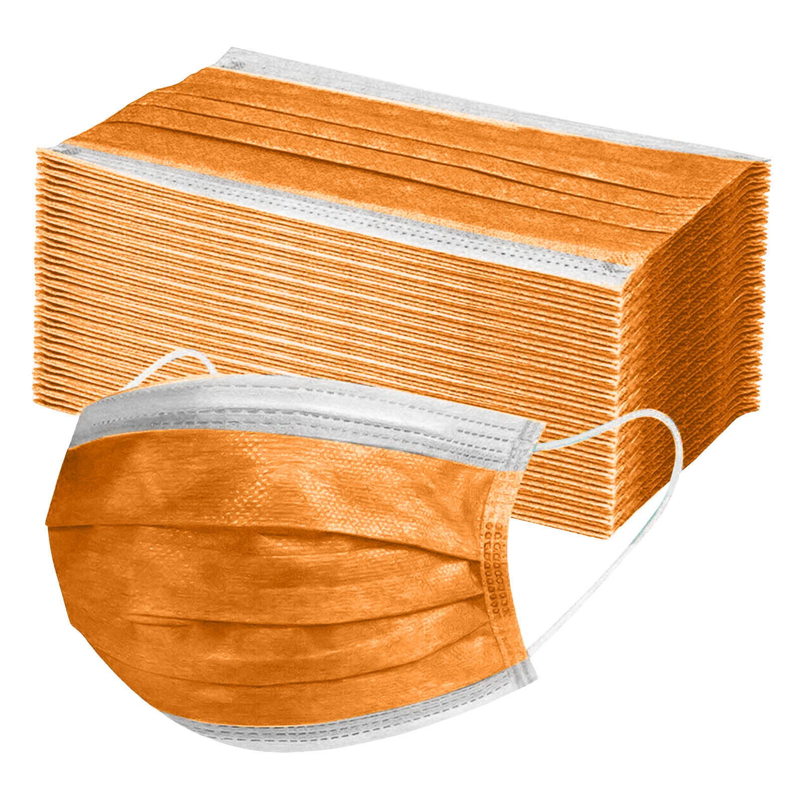 Meottam 50 Pack Disposable Face Masks for Adults, 3-Ply Masks with ...