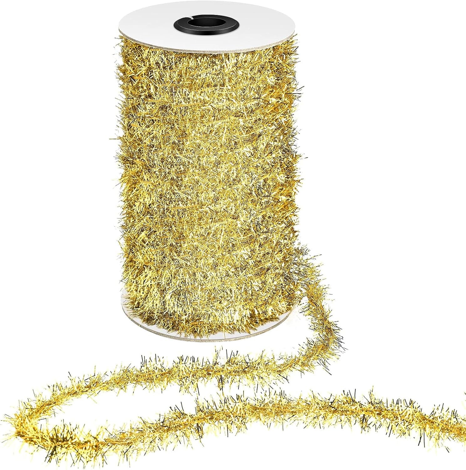 Meottam 82Ft Christmas Tinsel Garland Decor Glitter Metallic Xmas Tree ...