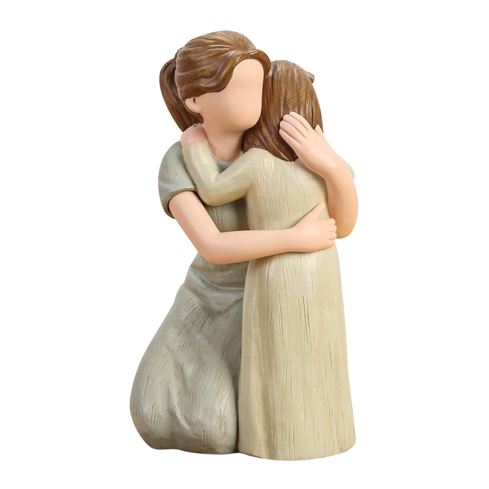 Meottam Mother and Daughter Figurine Sculpture, Sculpted Hand-Painted ...