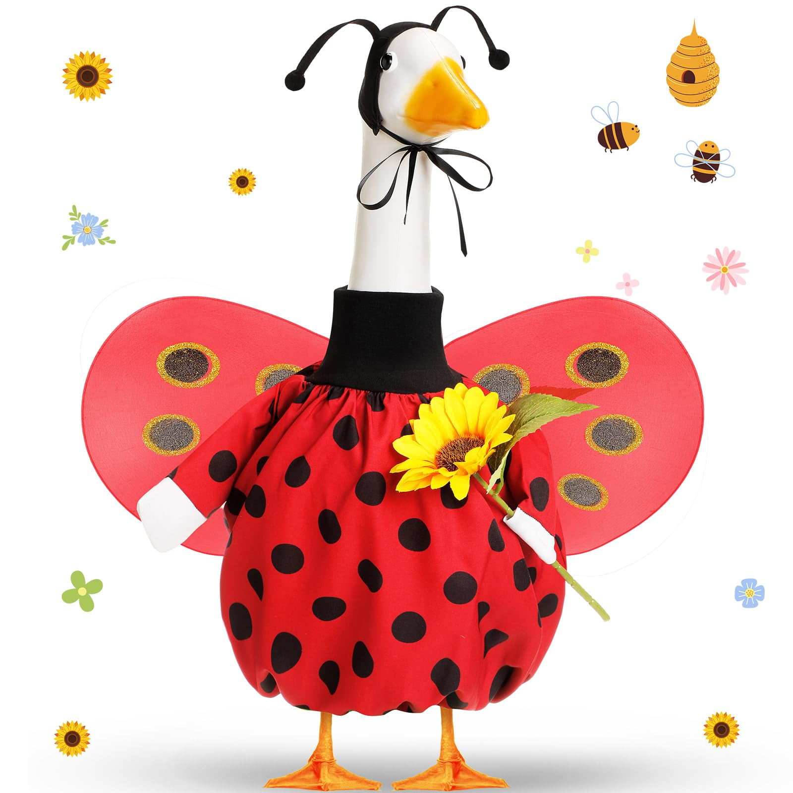 Meottam Porch Goose Outfits with Wings for Goose 23"/ 17'', Garden ...