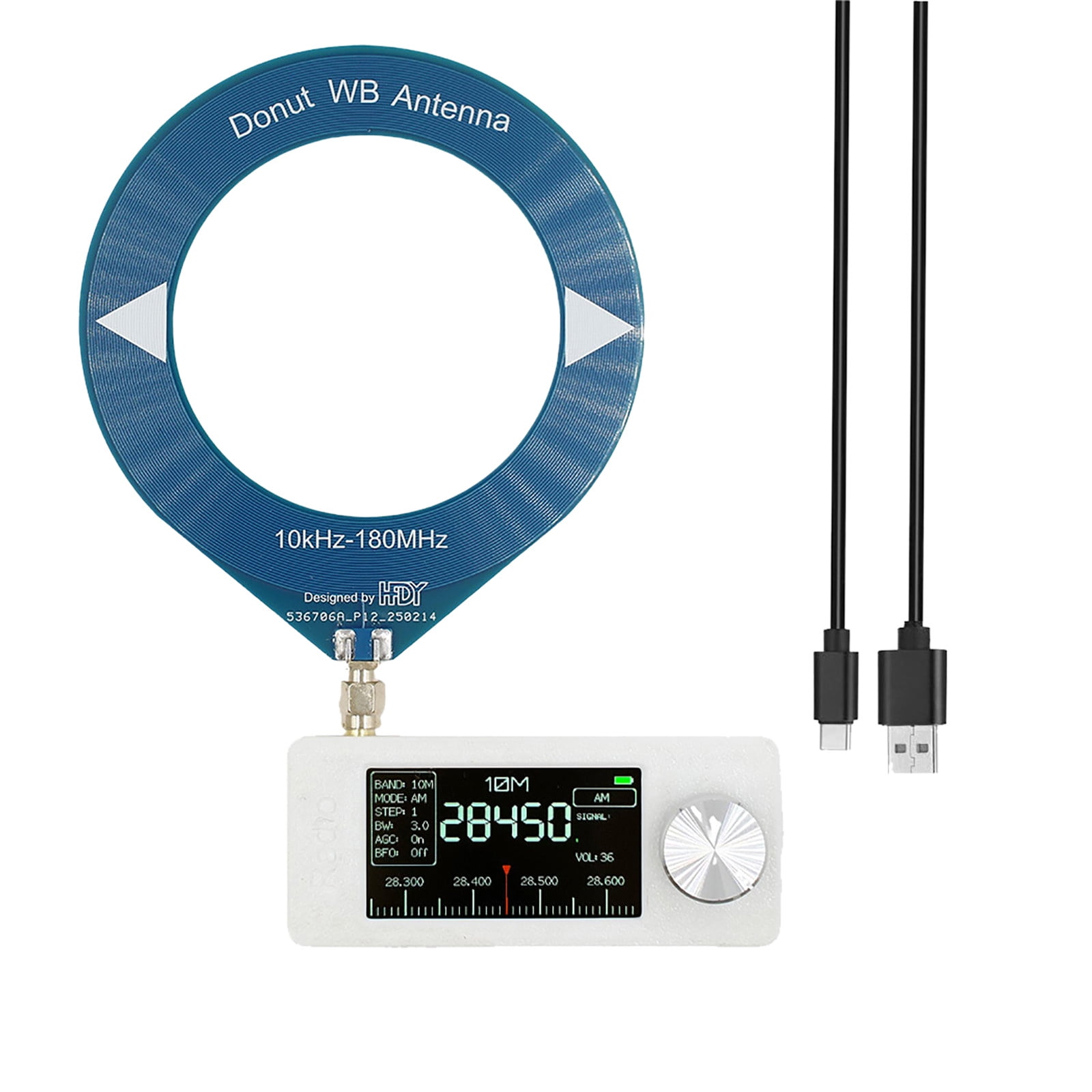 Meottam Portable Receiver with 1.9" IPS Screen, ESP32-S3 Control, Equipped with Portable Blue ...