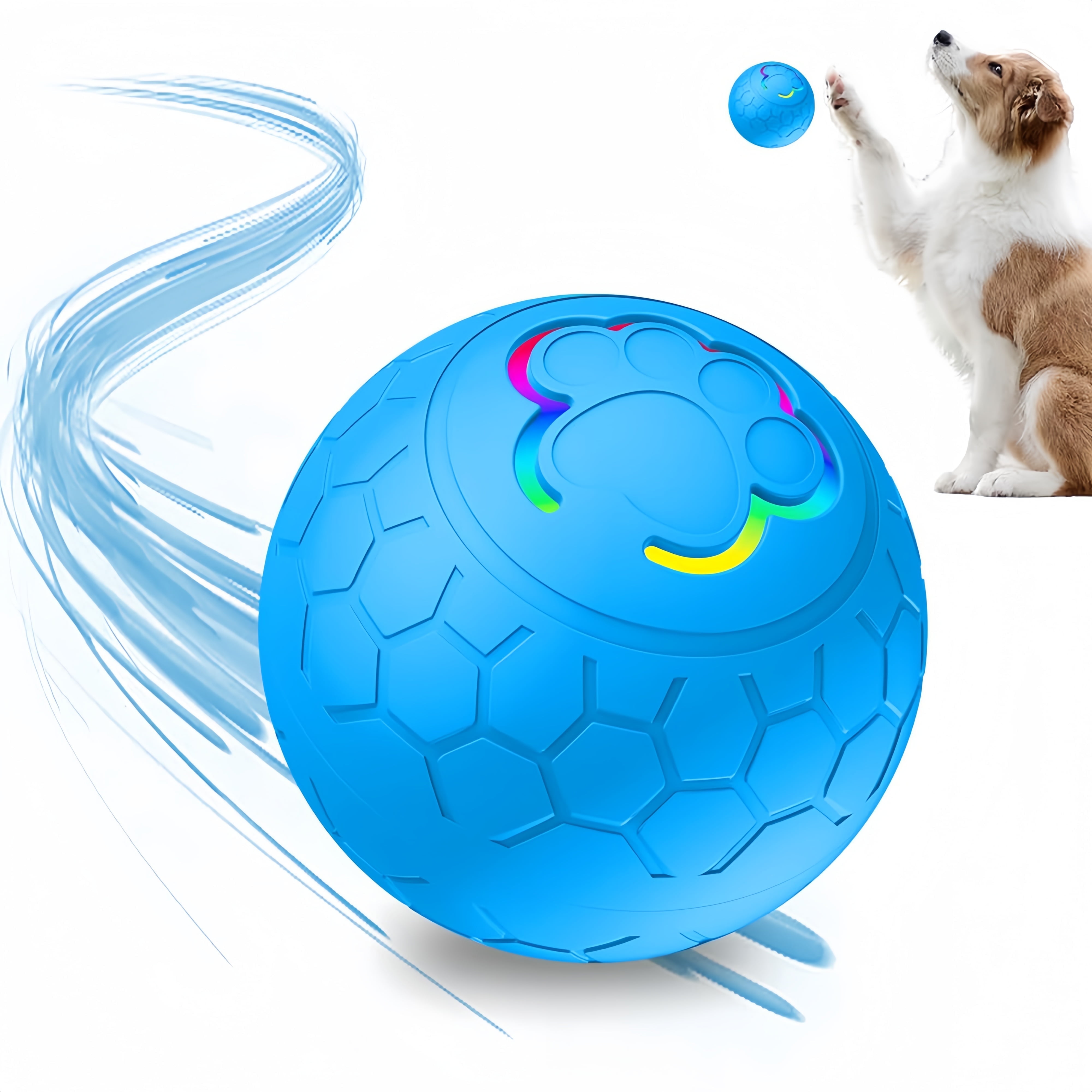 Meottam Smart Interactive Dog Ball Toys, 2.4" Activated Rolling Ball ...