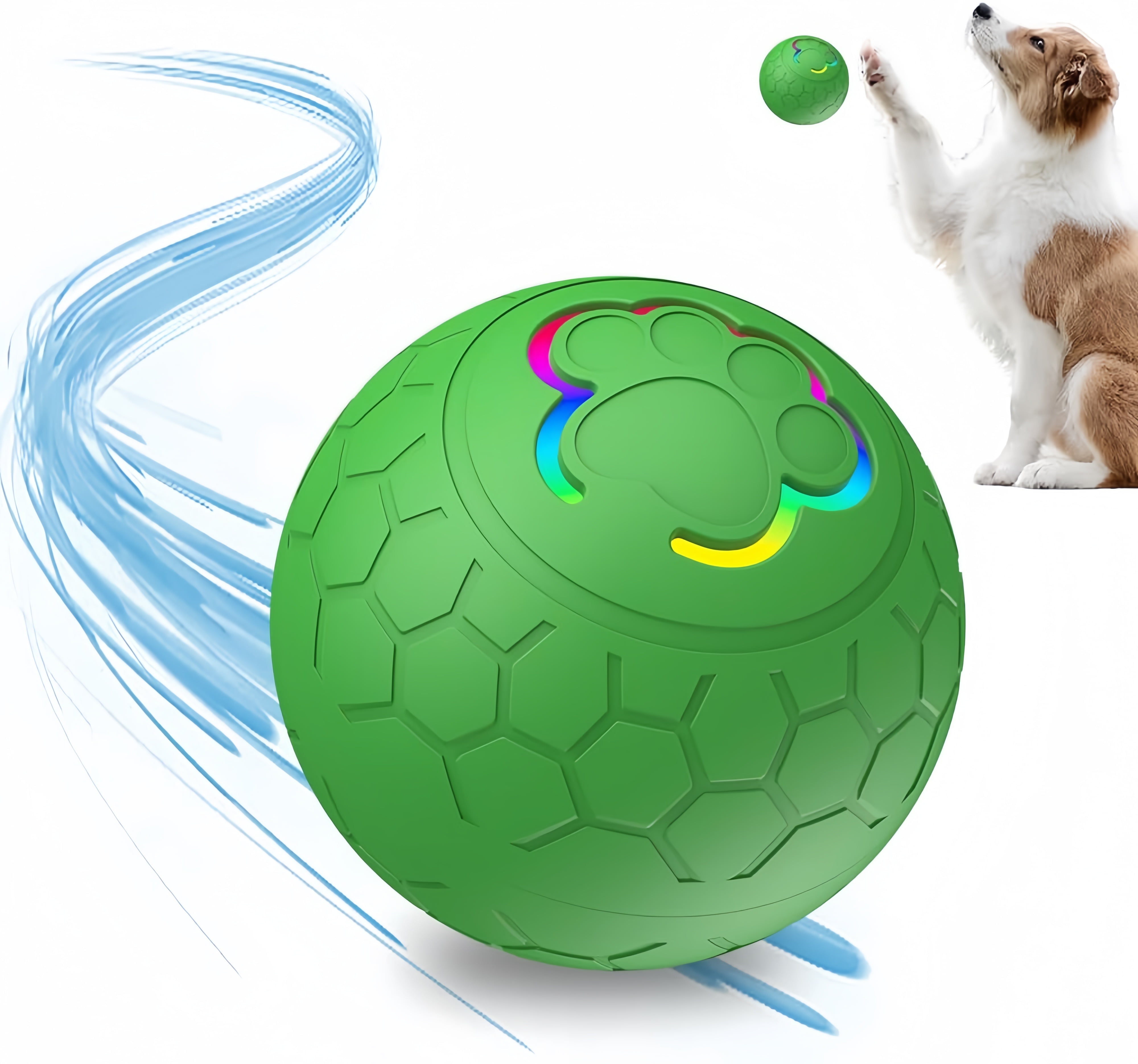 Meottam Smart Interactive Dog Ball Toys, 2.4" Activated Rolling Ball ...