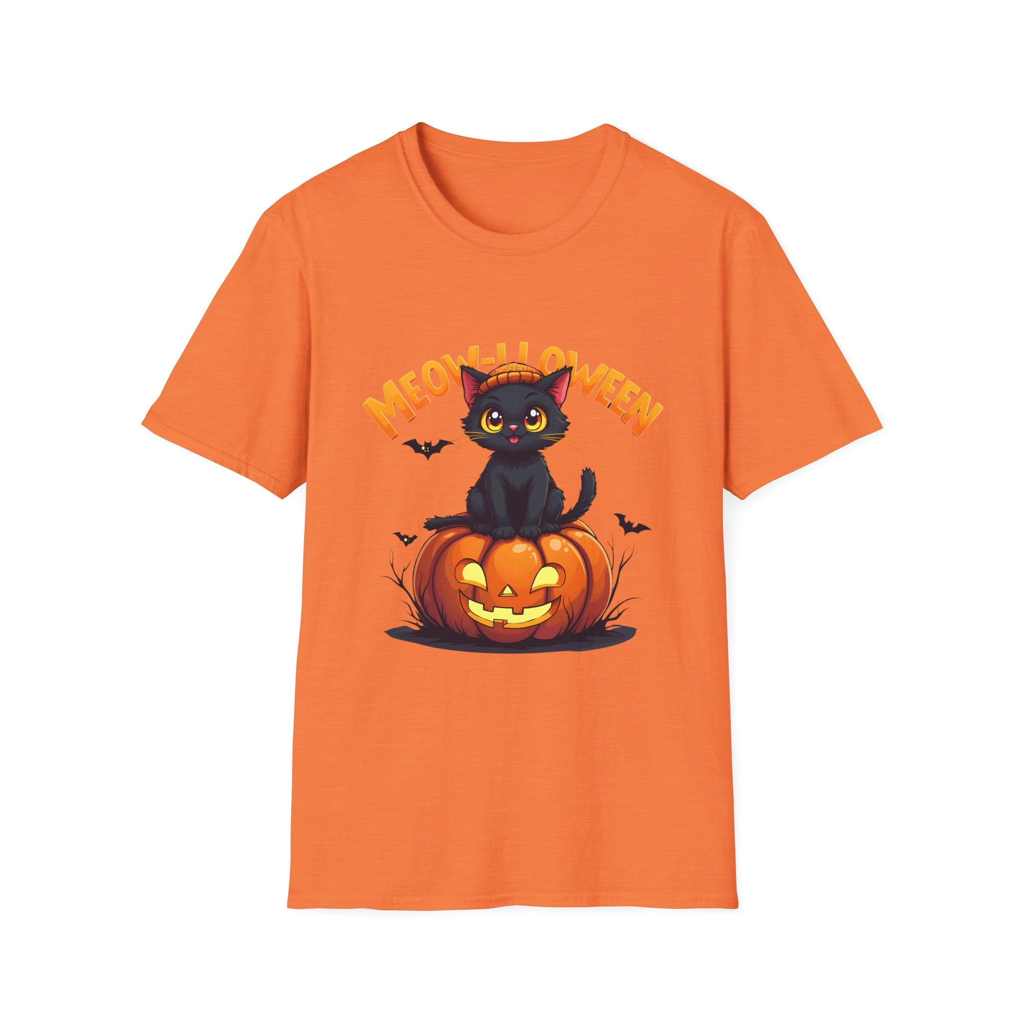 Meow-Llowean Cat Halloween Funny T-shirt - Walmart.com