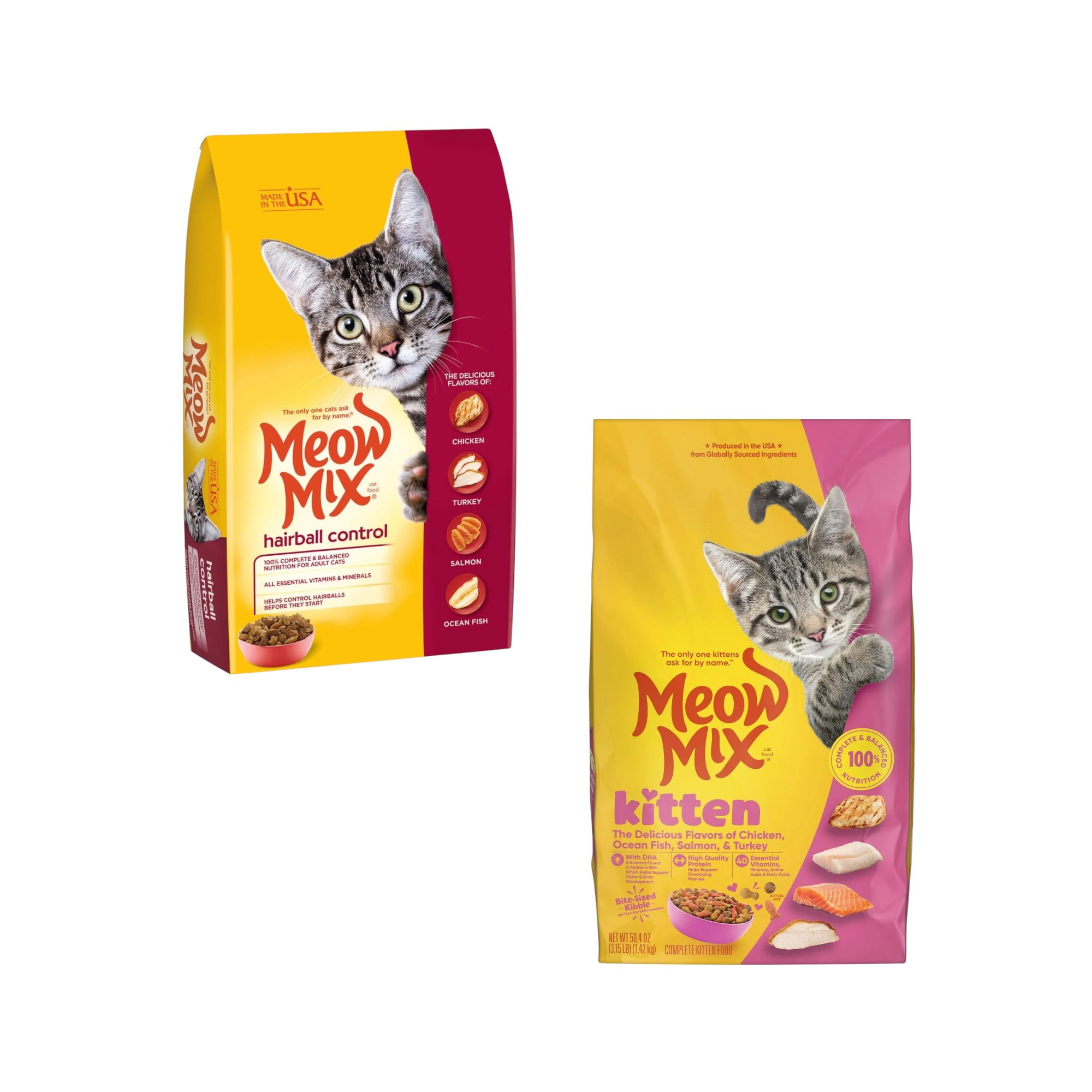 Meow Mix Combo Pack Hairball and Kitten - Walmart.com