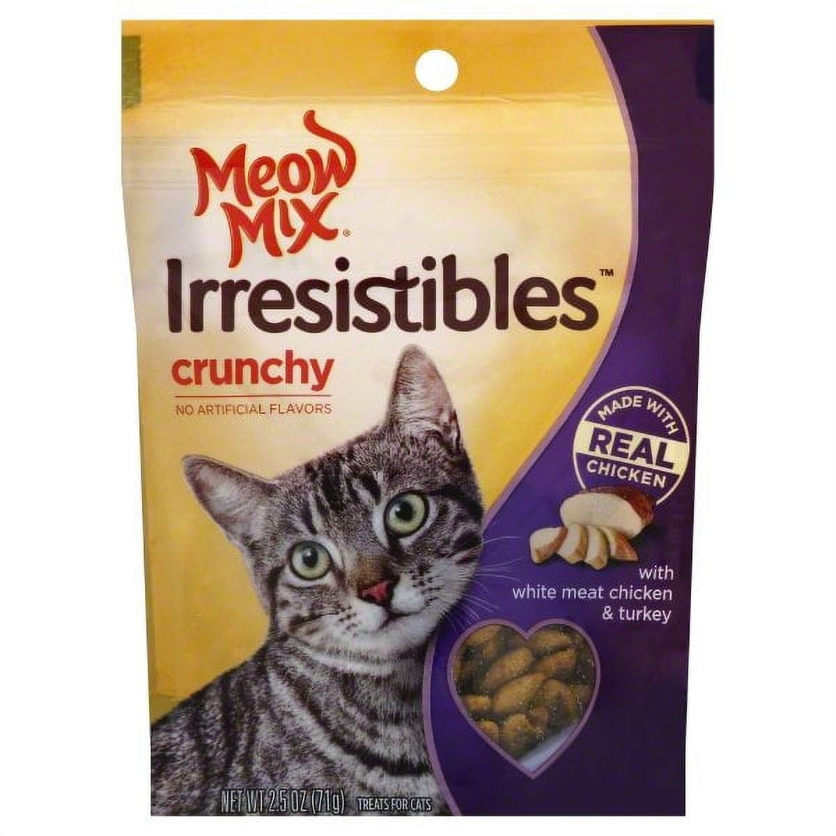 Meow Mix Irresistibles Cat Treats, Crunchy With White Meat Chicken and ...