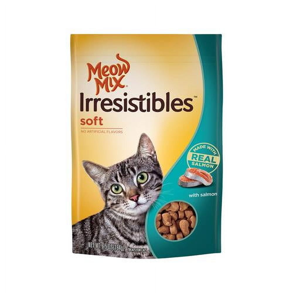Meow Mix Irresistibles Real Salmon & Ocean Whitefish Cat Treats, Soft ...
