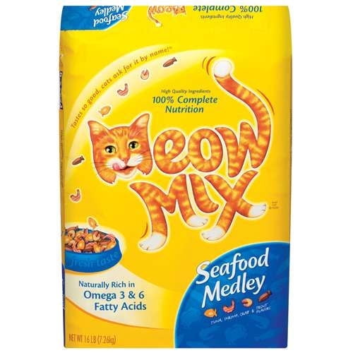Meow Mix: Seafood Medley Dry Cat Food, 16 lb - Walmart.com