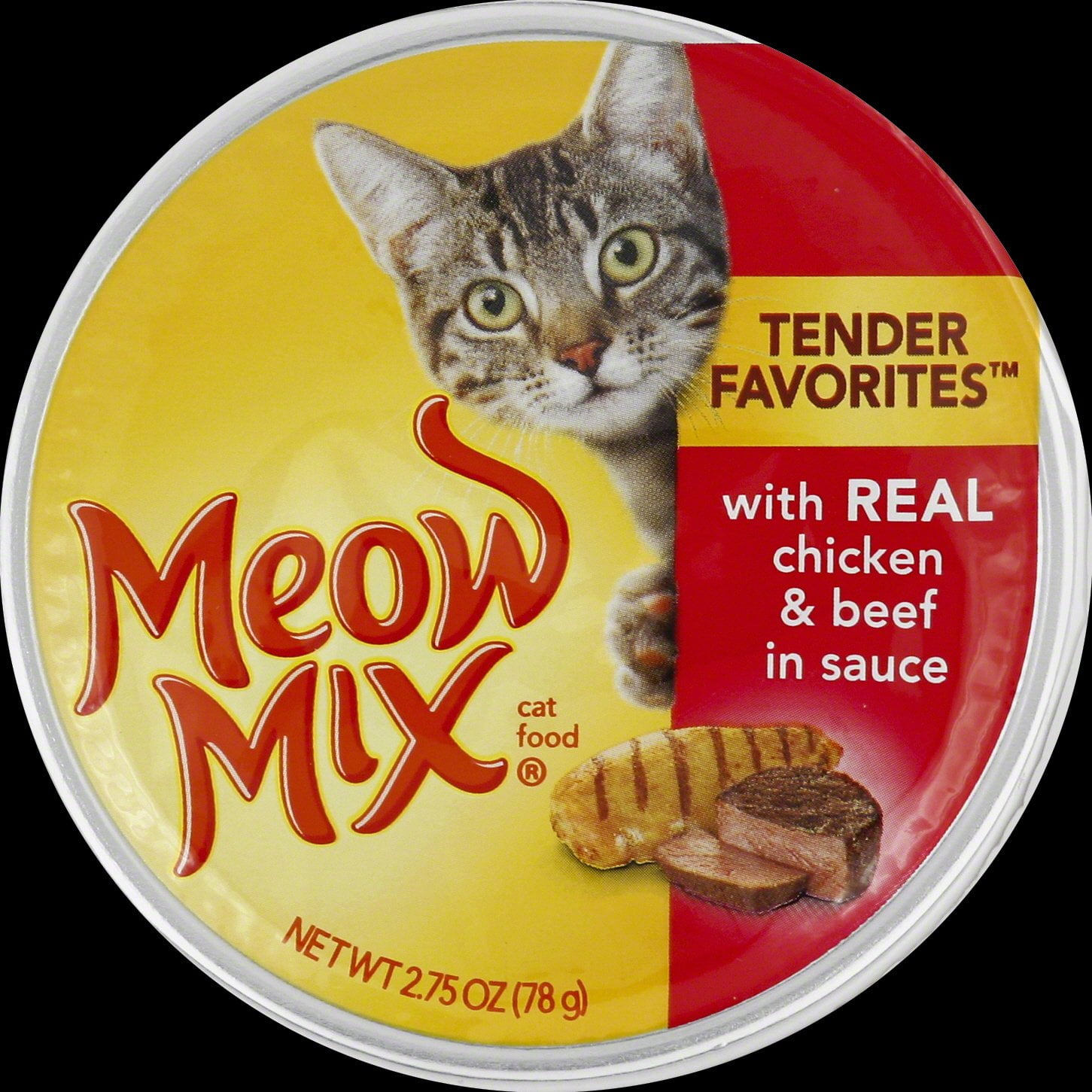 MEOW MIX TENDER FAVORITES CHICKEN AND BEEF IN SAUCE 12-2.75OZ WET CAT ...