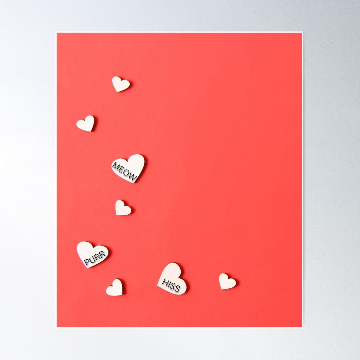 Meow! Purr! Hiss! Poster Wall Art, Modern Wall Decor For Living Room ...