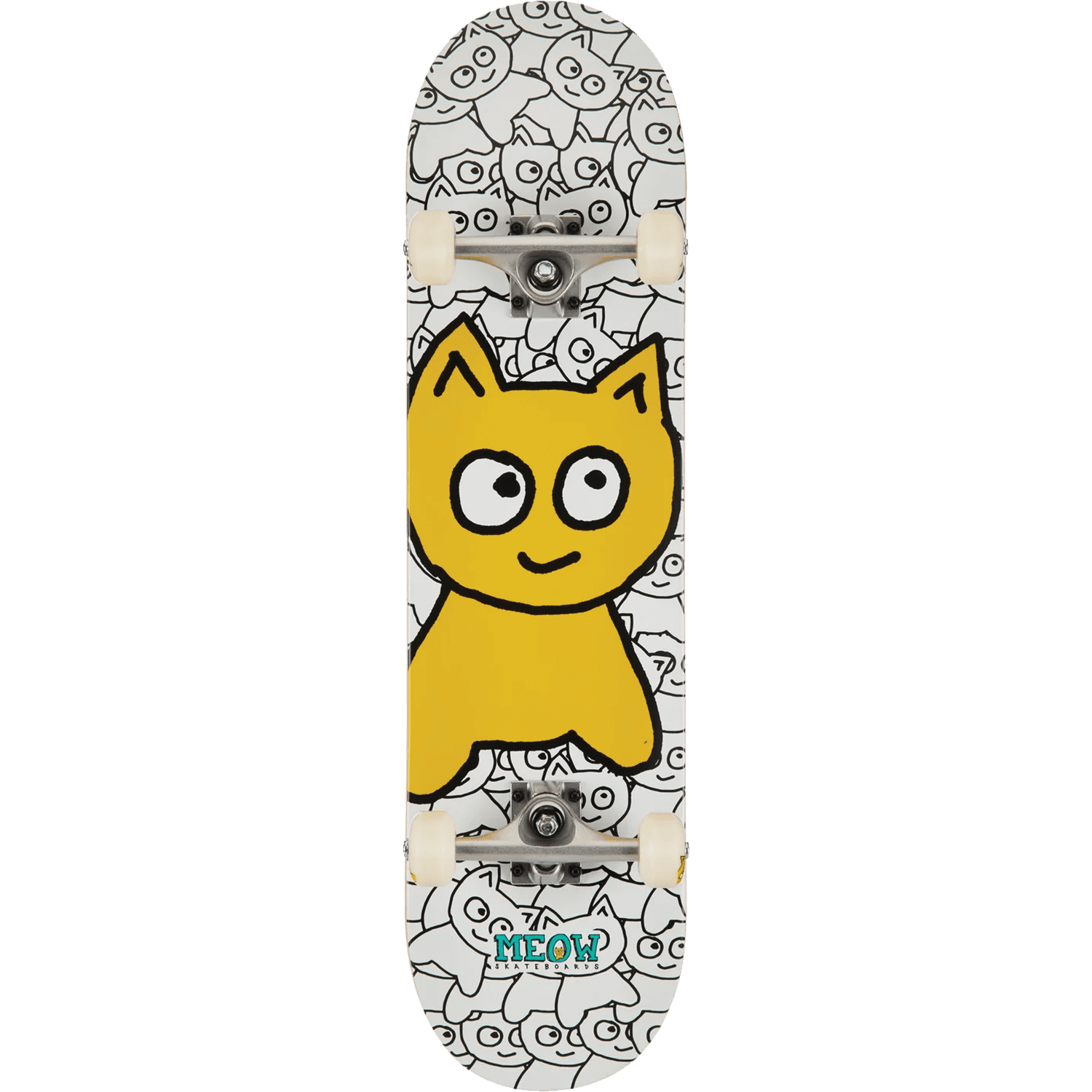 Meow Sticker Pile Complete Skateboard 8.0 Big Cat - Walmart.com