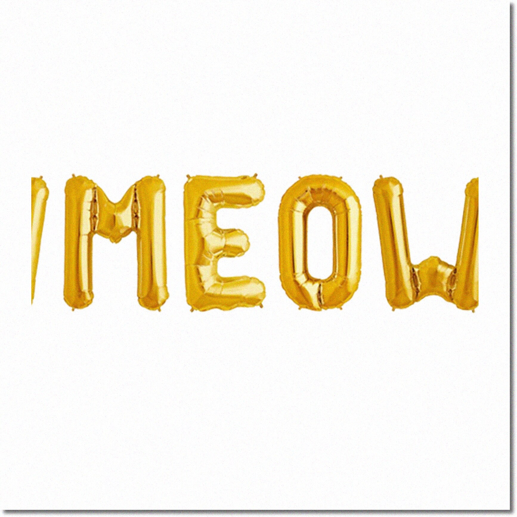 Meow-tastic Cat Birthday Party Decorations with Gold Meow Letter ...