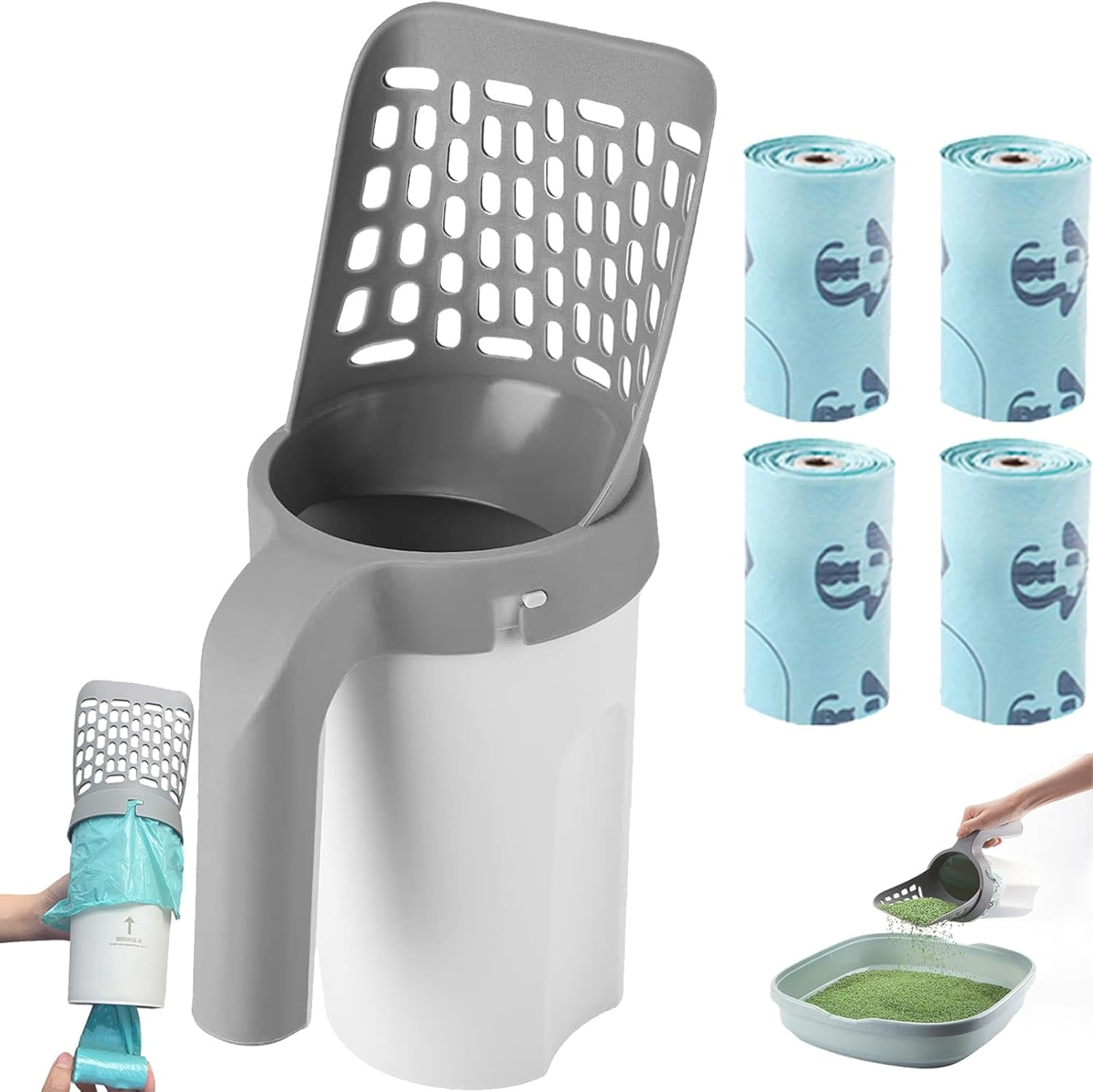 Meowbud Poop Scooper, Meow Bud Cat Litter Scoop, Cat Litter Scooper ...