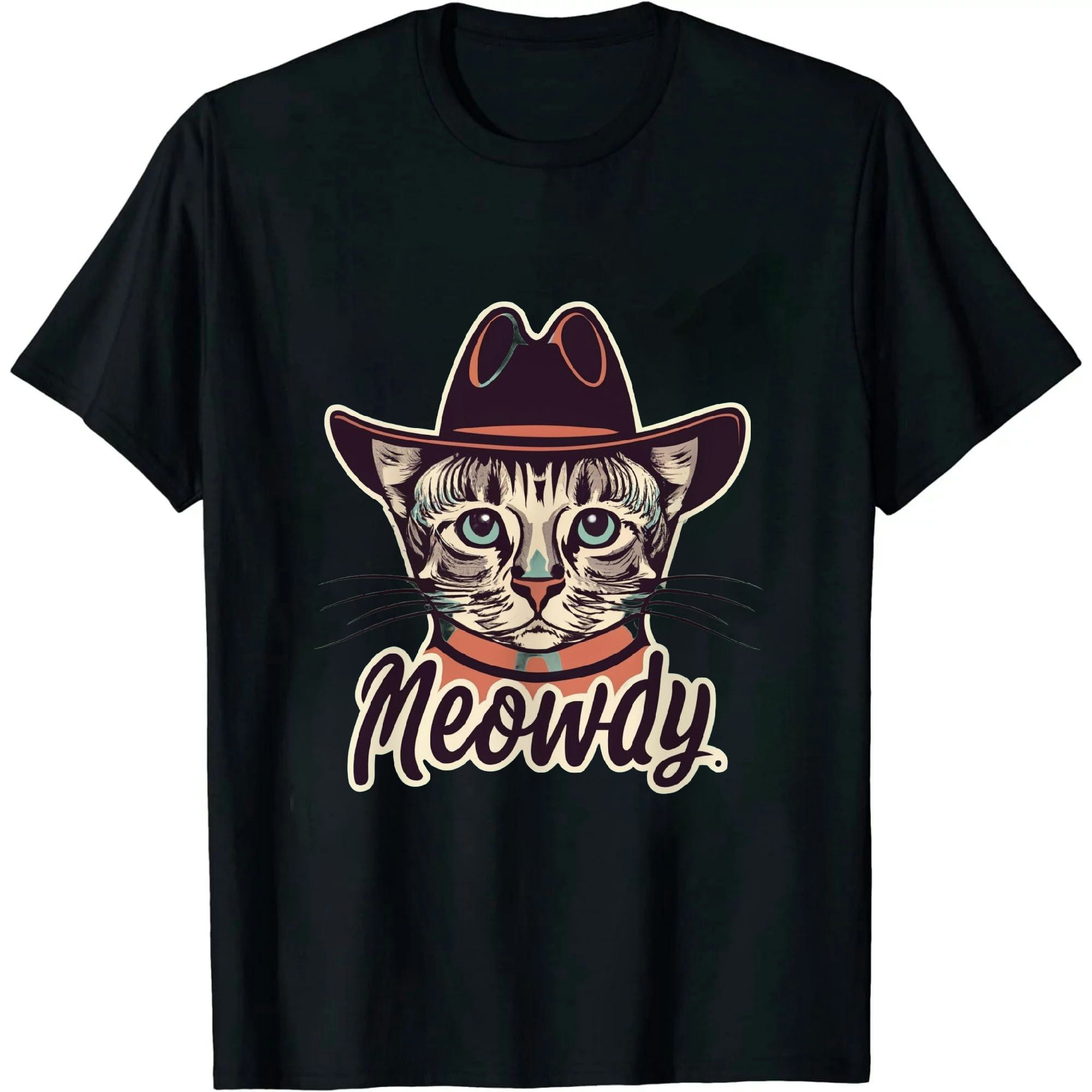 Meowdy - Funny Mashup Between Meow and Howdy - Cat Meme T-Shirt 0333 ...