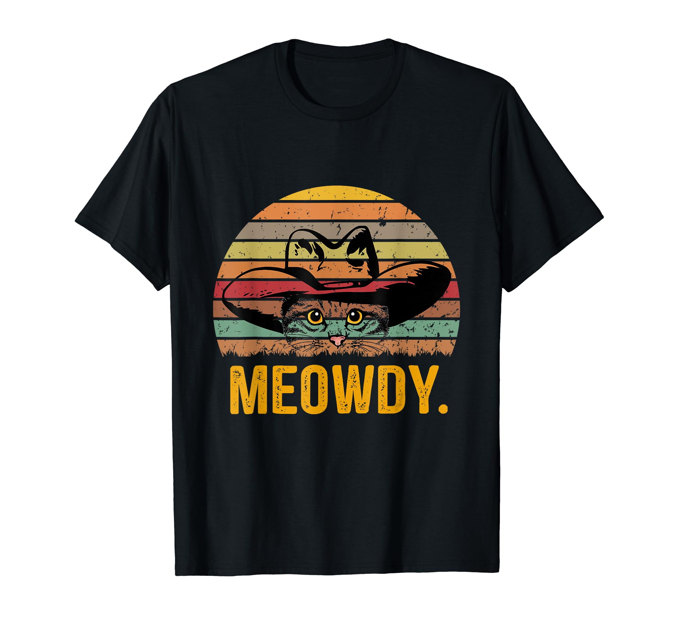 Meowdy Funny Mashup Between Meow and Howdy - Love Cat Meme T-Shirt ...