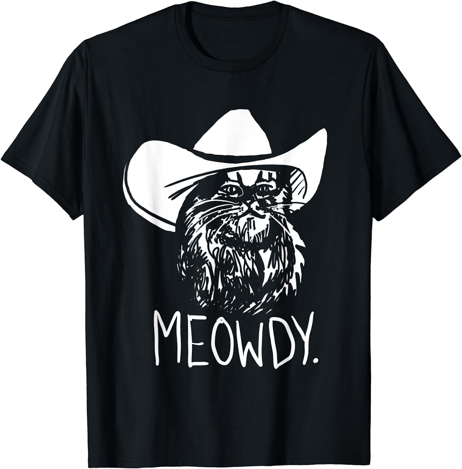 Meowdy Texas Cat Meme T-Shirt - Walmart.com