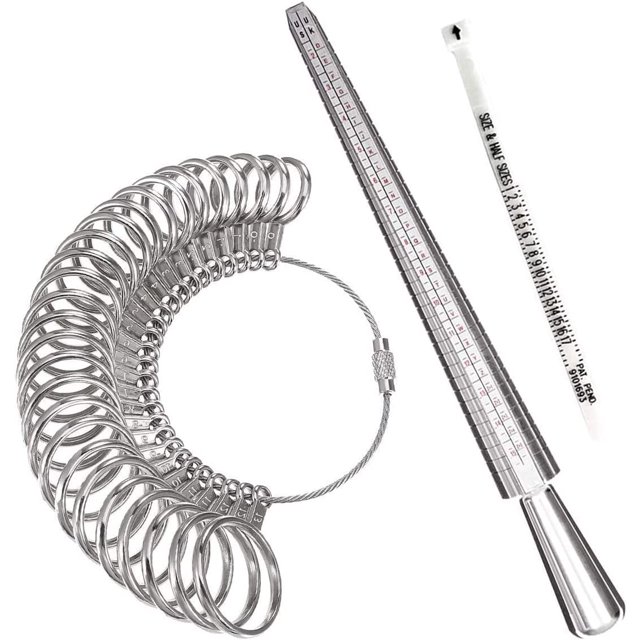 Meowoo Ring Sizer Measuring Tool,Aluminum Ring Mandrel and Finger ...