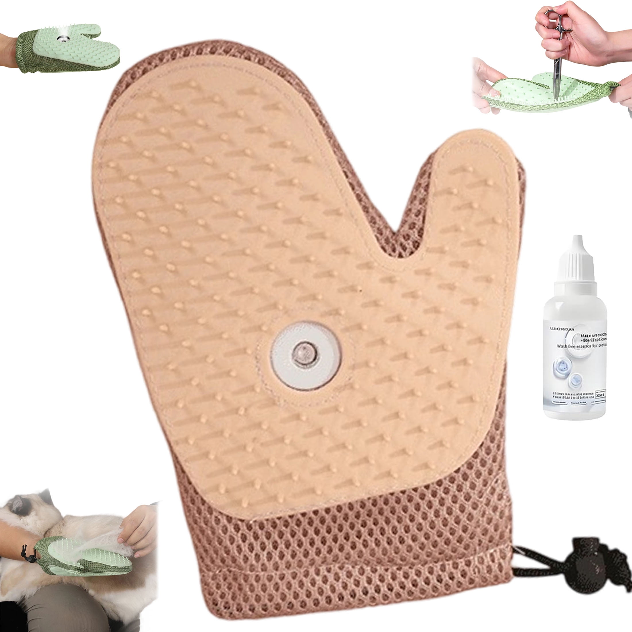 Meowvo All-in-One Grooming Mist Glove for Pets - Upgraded Anti-Static ...