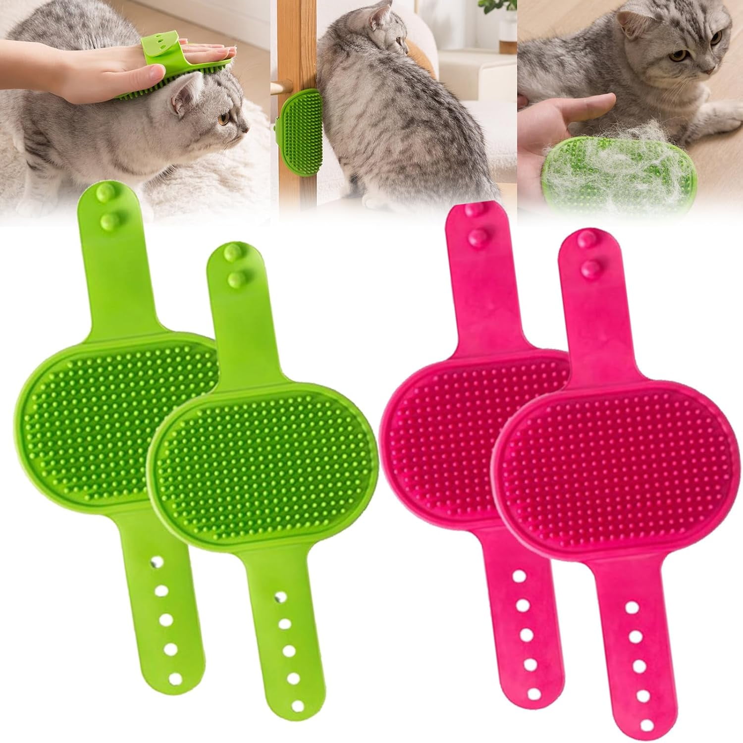 Meowvo Silicone Grooming Strap Pad for Cats, 2-in-1 Self-Groomer, Cat ...