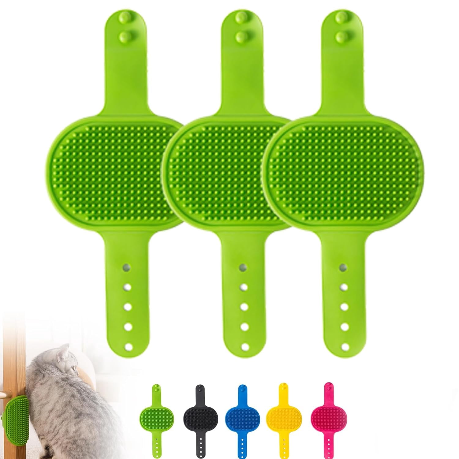 Meowvo Silicone Grooming Strap Pad for Cats, Cat Self Groomer Brush ...