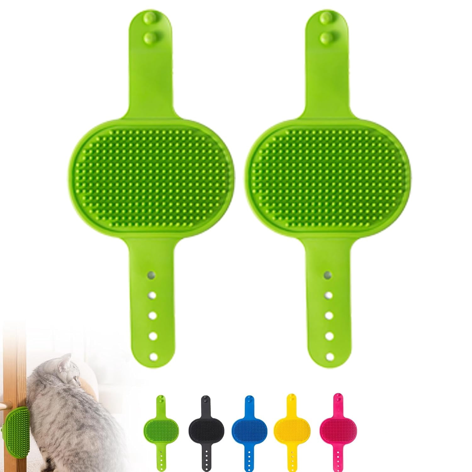 Meowvo Silicone Grooming Strap Pad for Cats, Cat Self Groomer Brush ...