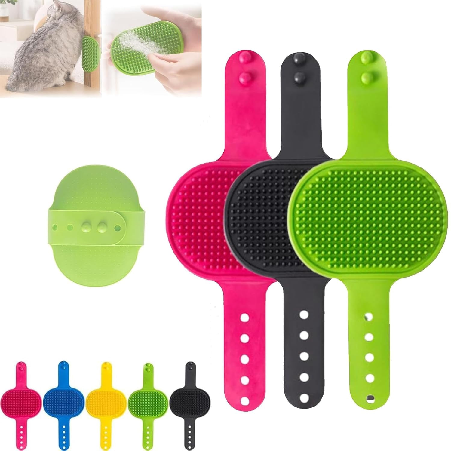 Meowvo Silicone Grooming Strap Pad for Cats, Silicone Grooming Strap ...