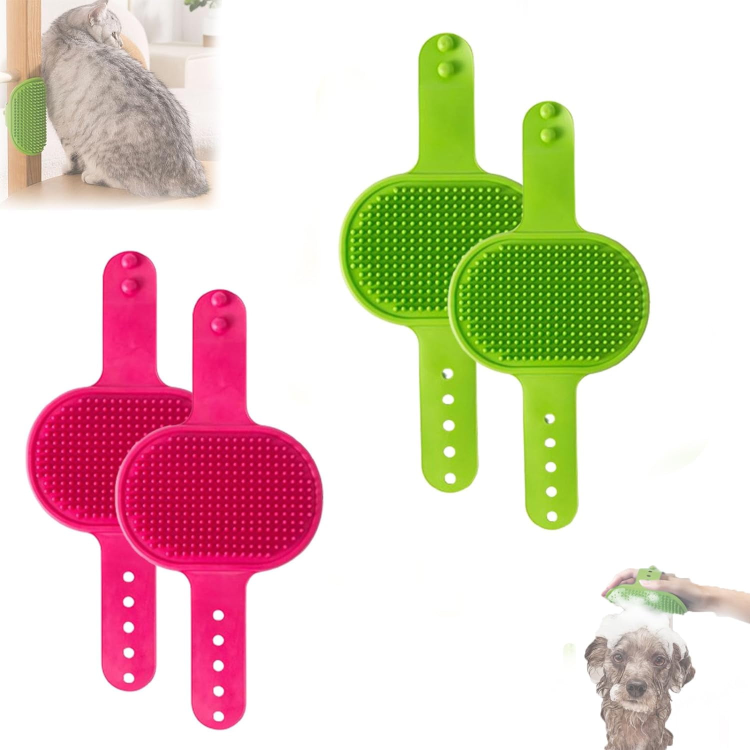 Meowvo Silicone Grooming Strap Pad for Cats, Silicone Grooming Strap ...