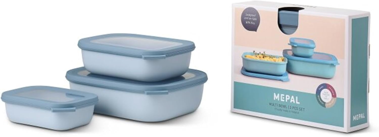 Mepal –Multi Bowl Cirqula 3-Piece Set – Food Storage Container with Lid ...