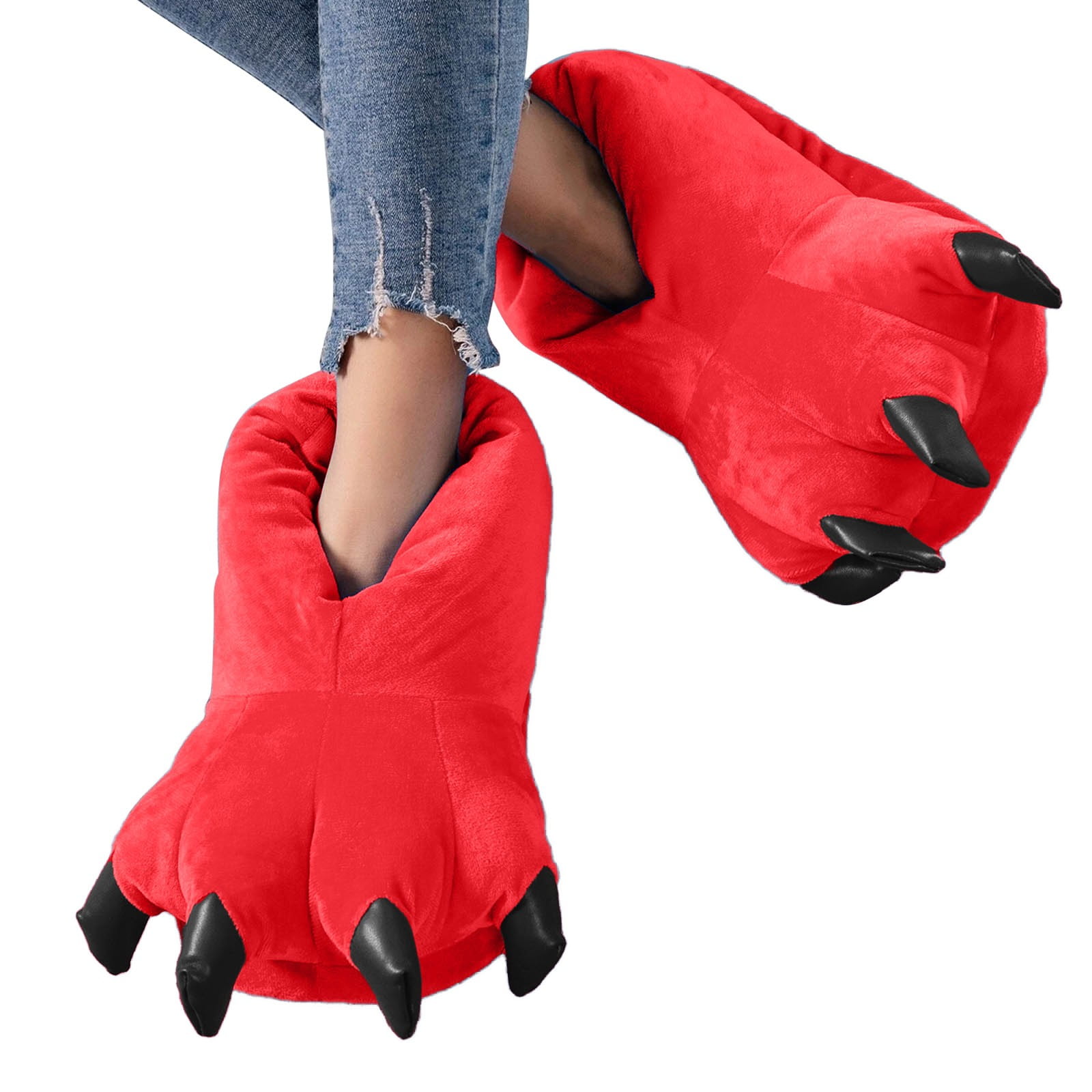 Mepaouo Animal Paw Slippers Women Men Funny Claw Slippers for Halloween ...