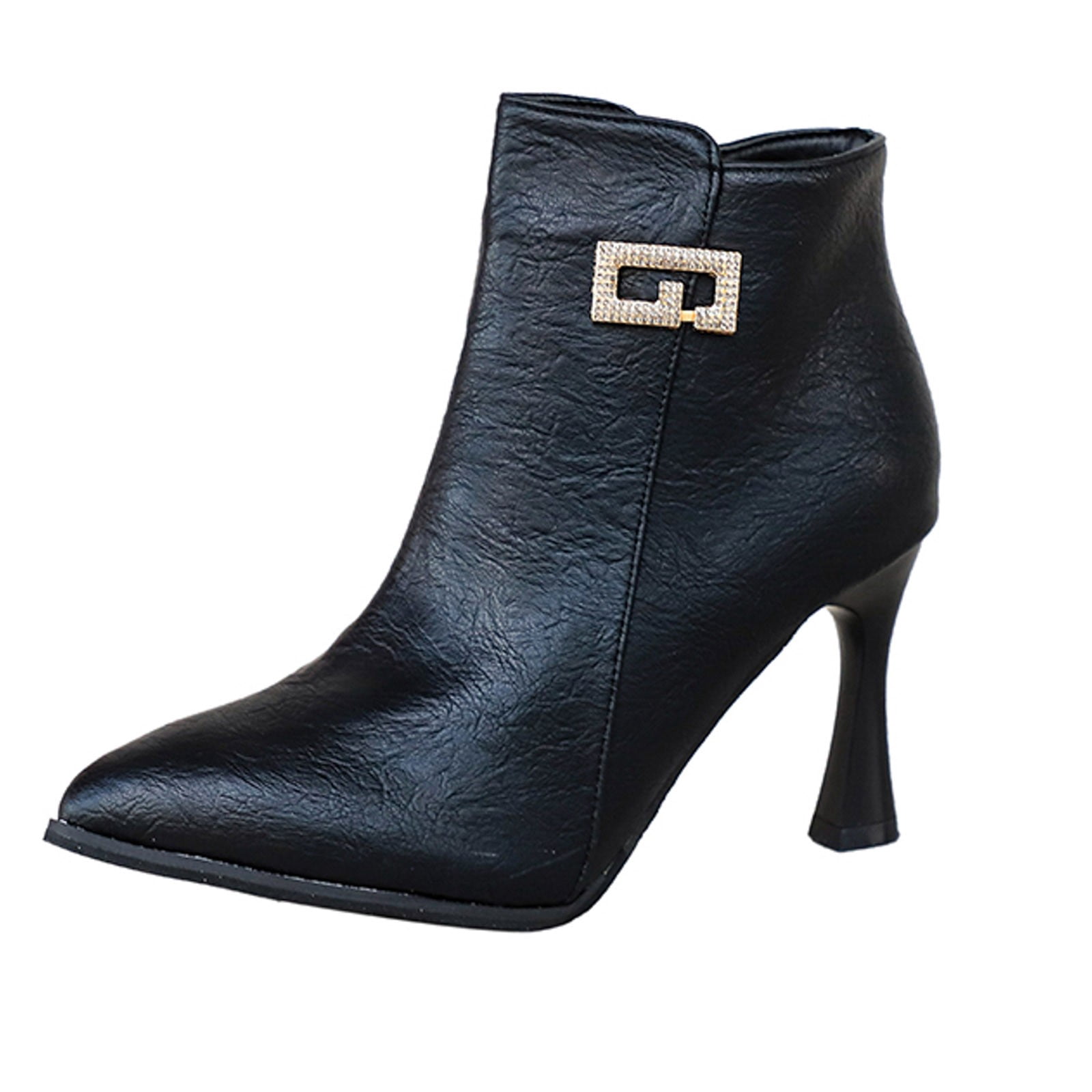 Mepaouo Ankle Dress Shoes for Women Pointy Toe Block High Heel Pumps ...