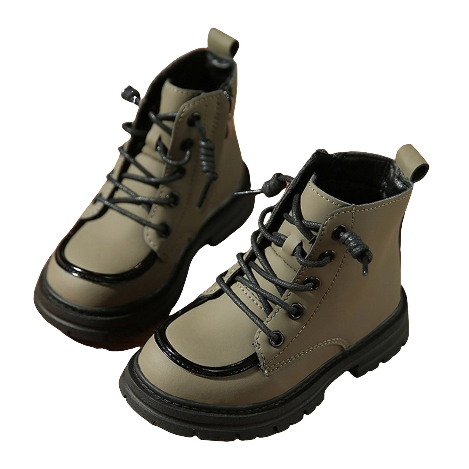 Mepaouo Boys Girls Military Combat Boots Trendy Waterproof Ankle Boots ...