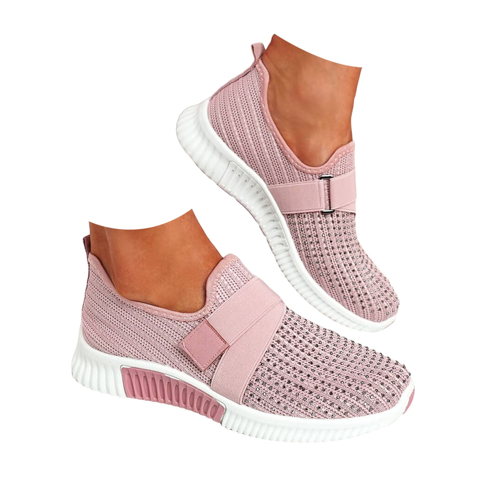 Mepaouo Casual Shoes for Women Memory Foam Slip on Walking Shoes ...