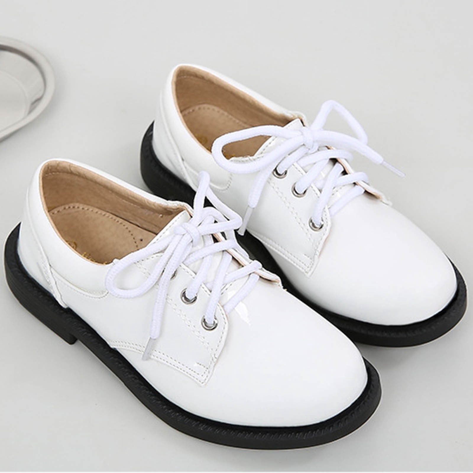 Mepaouo Children's Lace up School Uniform Shoes Boy's Girl's Comfort ...