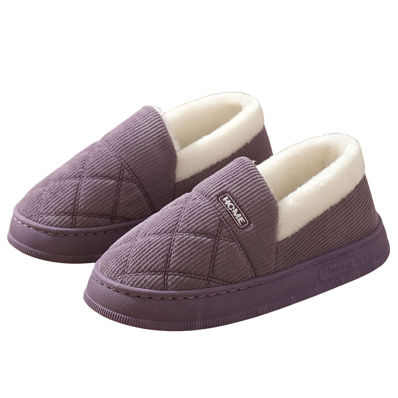 Mepaouo Corduroy House Slippers for Women Cozy Home Slipper Comfy ...