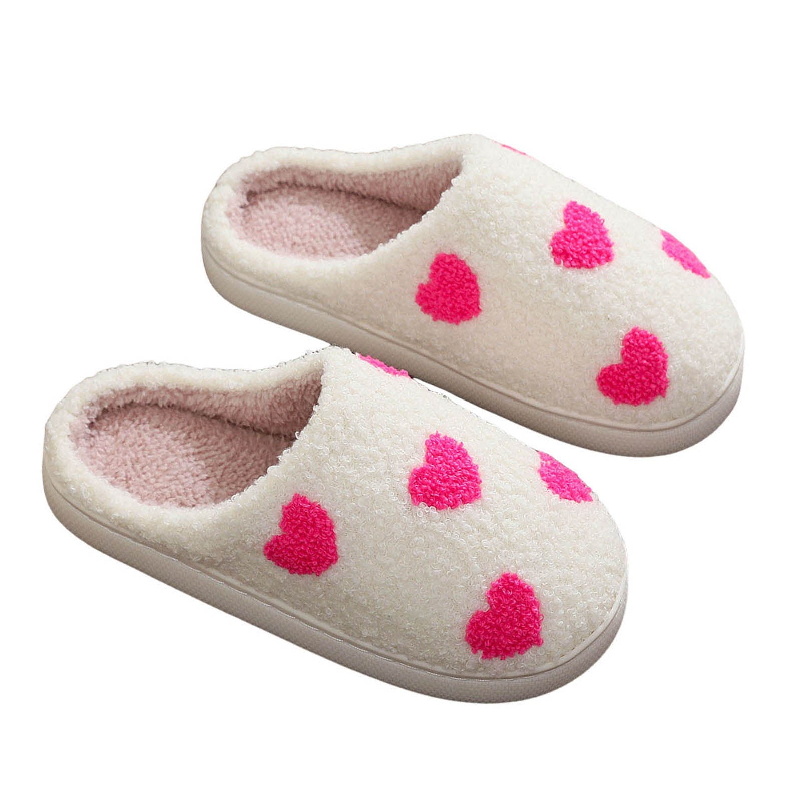 Mepaouo Cute House Slippers for Women Men Memory Foam Fuzzy Plush Slip ...